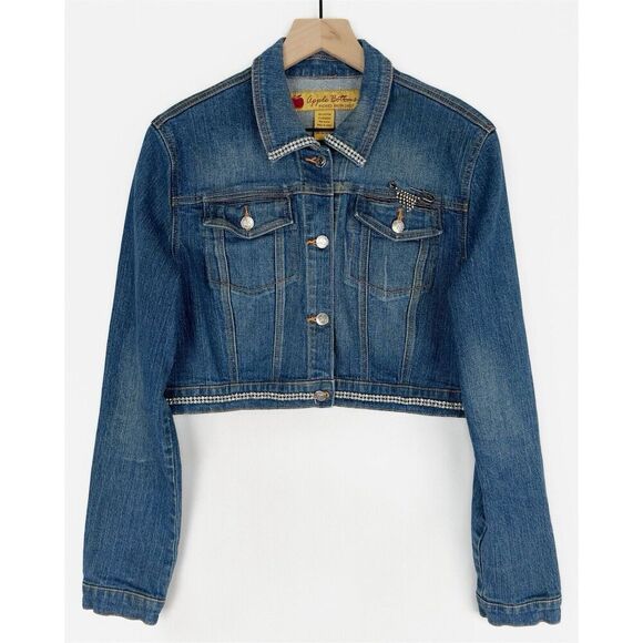 Apple Bottoms | Jackets & Coats | Vtg Apple Bottom Jeans Jacket Womens ...
